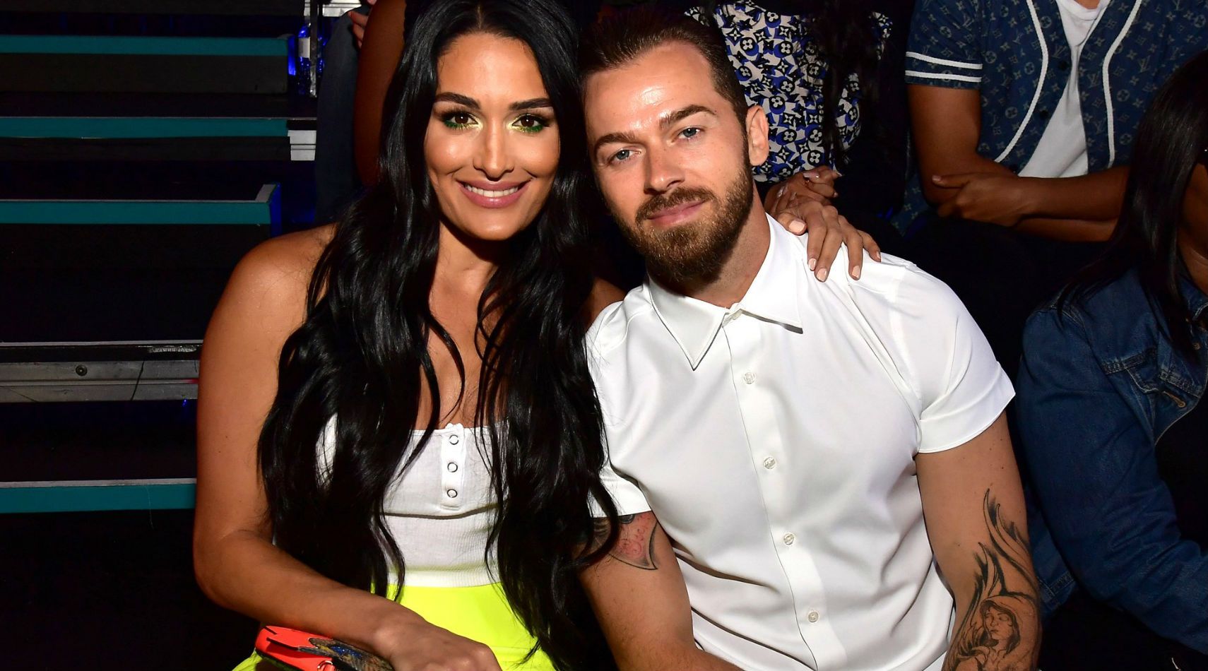 Pregnant Nikki Bella & Artem Chigvinstev Quite Affectionate During Outing