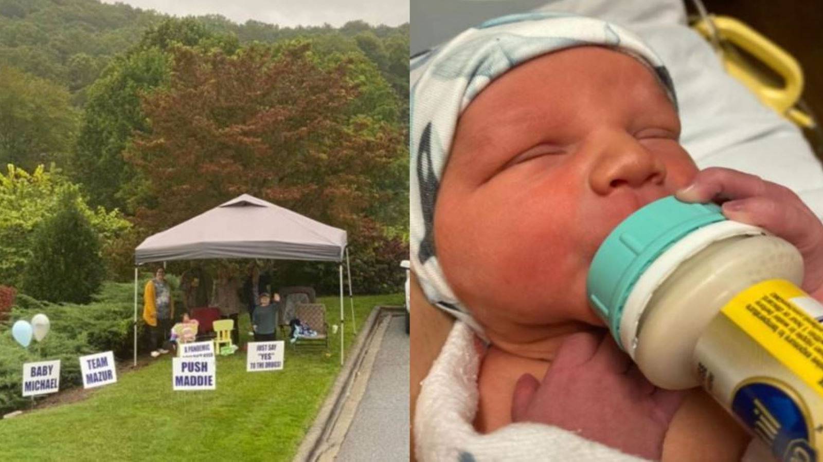 Family Sets Up Hilarious Tailgate Outside Hospital Window Ahead Of Baby ...