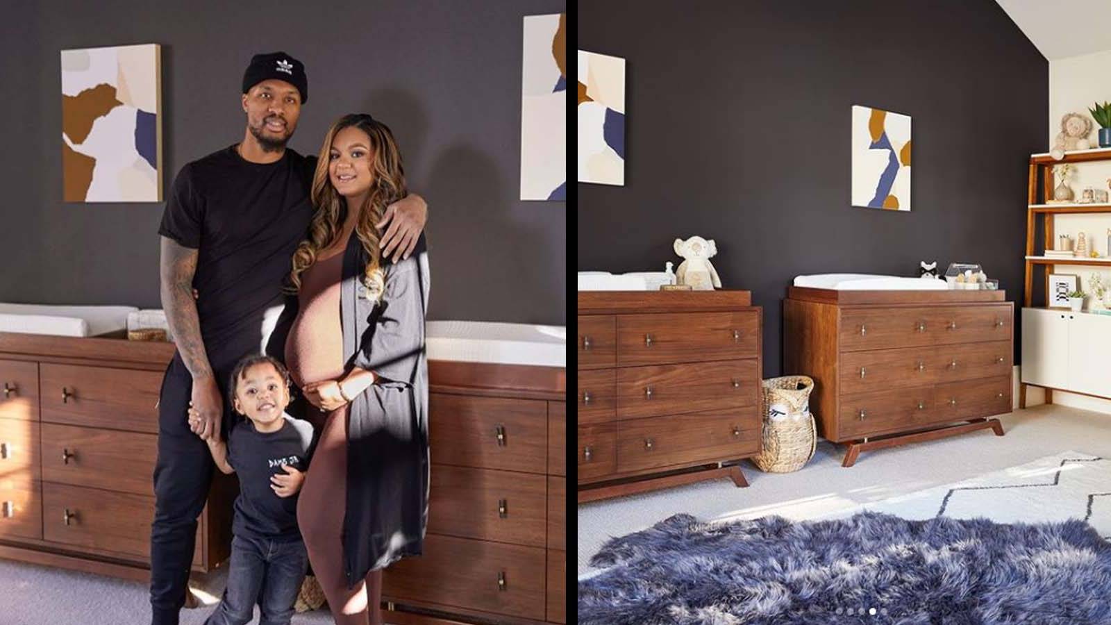 Damian Lillard & Fiance Kay'La Give Fans Tour Of Their Unborn Twins ...