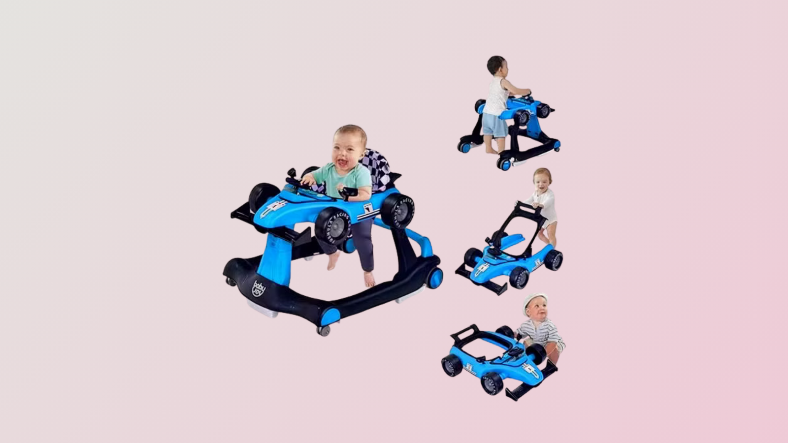 Baby Joy 4-in-1 Racing Car Walker: Fun & Functional Christmas Gift